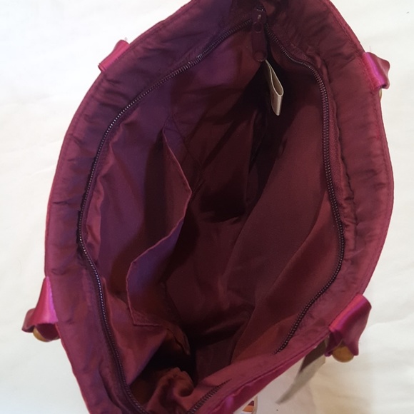 Libelulas | Bags | Libelulas Handwoven Bag Nwt Burgundy Tan Yellow | Poshmark